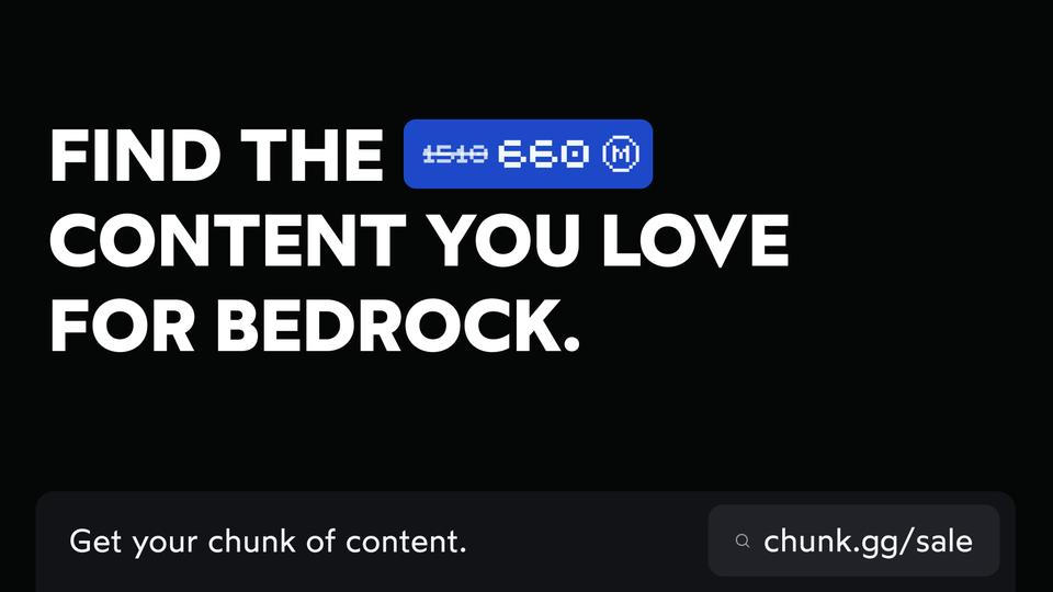 Sale | CHUNK - Minecraft Bedrock Marketplace Explorer