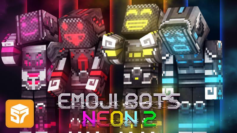 Emoji Bots: Neon 2 by 57Digital | CHUNK - Minecraft Bedrock Marketplace Explorer