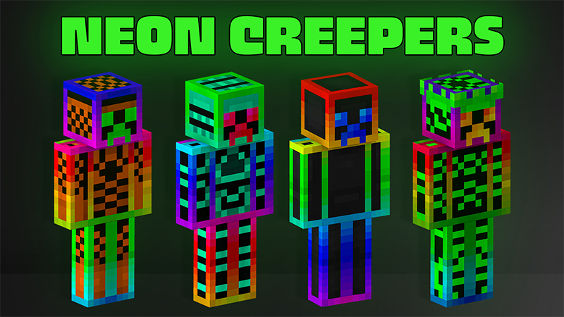 NEON CREEPERS by Ambient Creations | CHUNK - Minecraft Bedrock ...