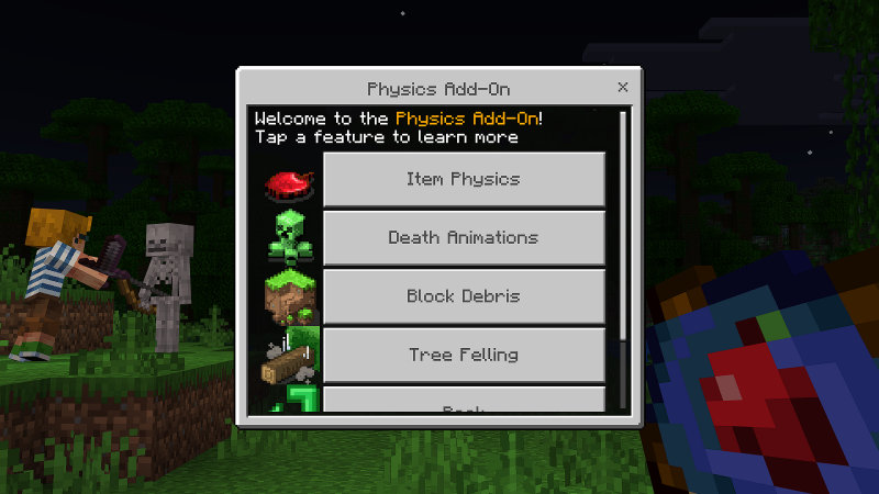 Item Physics & More Add-On by BLOCKLAB Studios | CHUNK - Minecraft ...