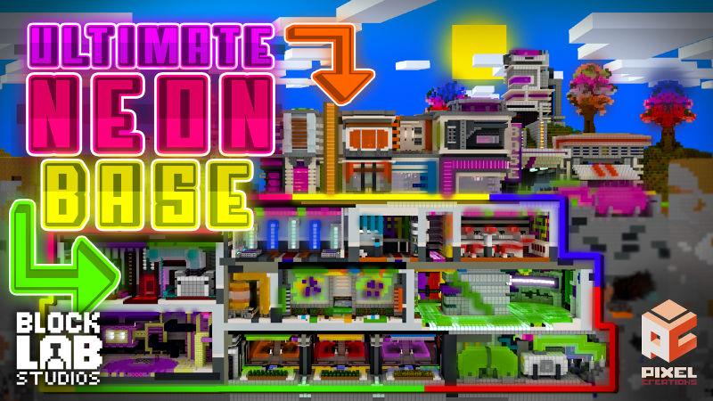 Ultimate Neon Base by BLOCKLAB Studios | CHUNK - Minecraft Bedrock ...
