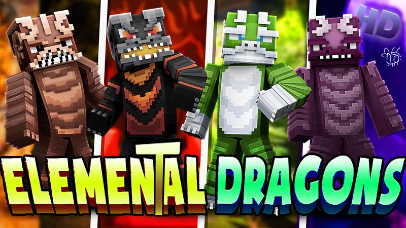 Elemental Dragons HD by Blu Shutter Bug | CHUNK - Minecraft Bedrock Marketplace Explorer