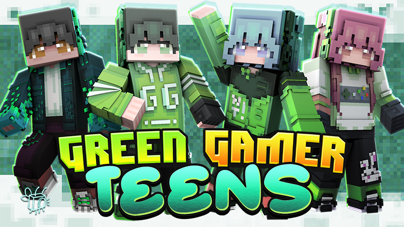 Green Gamer Teens by Blu Shutter Bug | CHUNK - Minecraft Bedrock ...