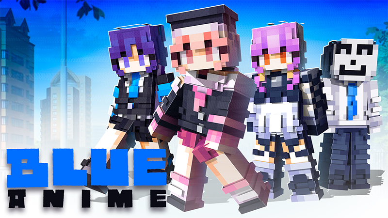 Blue Anime by Cubeverse | CHUNK - Minecraft Bedrock Marketplace Explorer