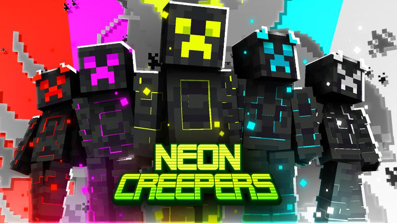 Neon Creepers by Cubeverse | CHUNK - Minecraft Bedrock Marketplace Explorer