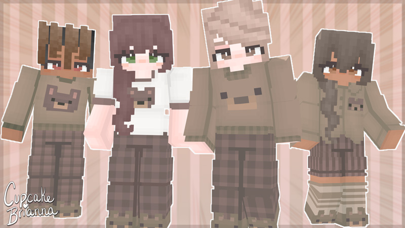 Bear Pajamas HD Skin Pack by CupcakeBrianna | CHUNK - Minecraft Bedrock ...
