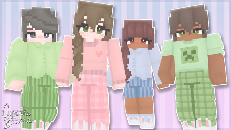 Cute Pajamas HD Skin Pack by CupcakeBrianna | CHUNK - Minecraft Bedrock ...