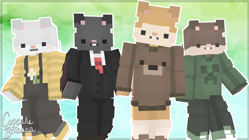 Christmas Cats Skin Pack by CupcakeBrianna | CHUNK - Minecraft Bedrock ...
