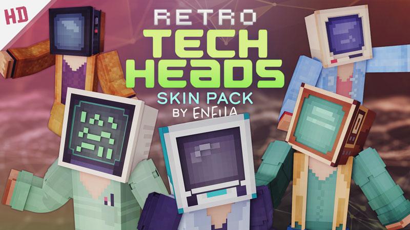 Retro Tech Heads HD by Eneija | CHUNK - Minecraft Bedrock Marketplace ...