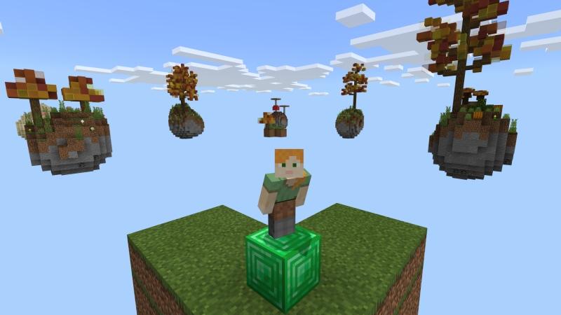 Autumn One Block by Fall Studios | CHUNK - Minecraft Bedrock ...