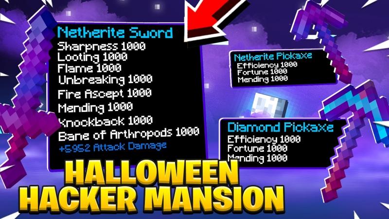 Halloween Hacker Mansion by Fall Studios | CHUNK - Minecraft Bedrock ...