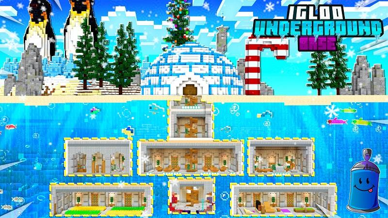 Igloo Underground Base by Fall Studios | CHUNK - Minecraft Bedrock Marketplace Explorer