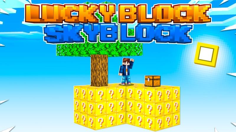 Lucky Block Skyblock by Fall Studios | CHUNK - Minecraft Bedrock Marketplace Explorer