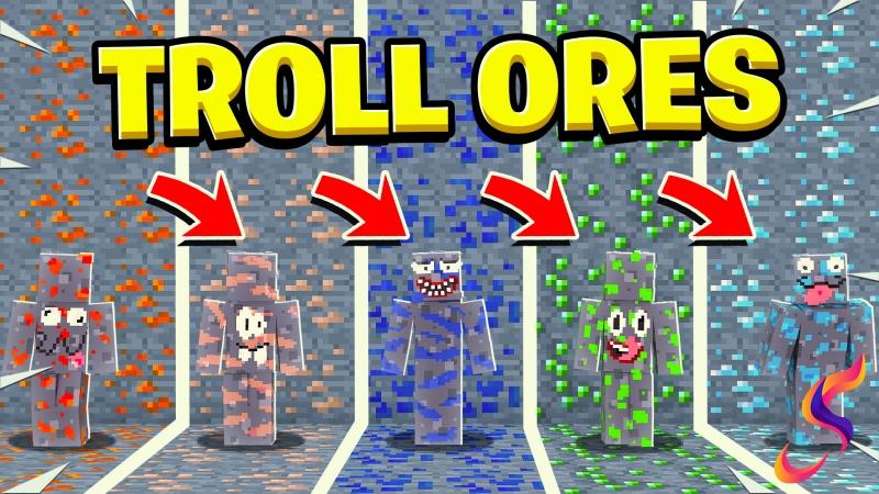 Troll Ores by Fall Studios | CHUNK - Minecraft Bedrock Marketplace Explorer