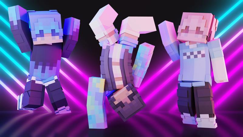 Neon Rave Teens by FTB | CHUNK - Minecraft Bedrock Marketplace Explorer