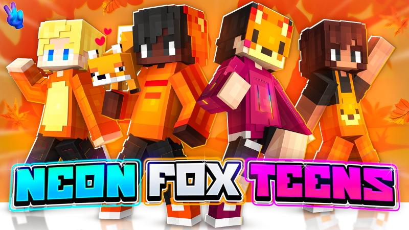 Neon Fox Teens by Gamefam | CHUNK - Minecraft Bedrock Marketplace Explorer
