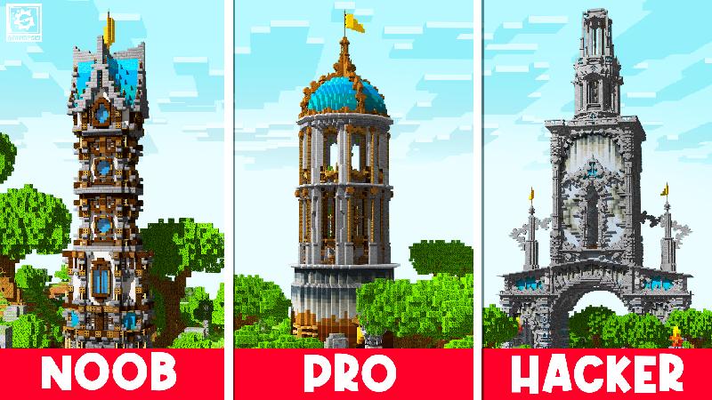 Tower: Noob x Pro x Hacker by Gearblocks | CHUNK - Minecraft Bedrock ...