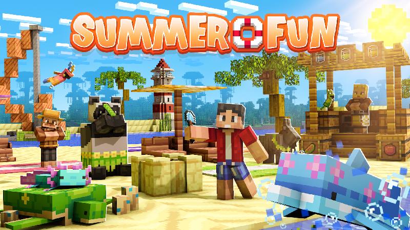 Summer Fun Texture Pack by Giggle Block Studios | CHUNK - Minecraft Bedrock Marketplace Explorer