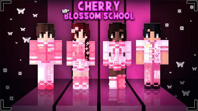 HD+ Cherry Blossom School by Glowfischdesigns | CHUNK - Minecraft Bedrock Marketplace Explorer
