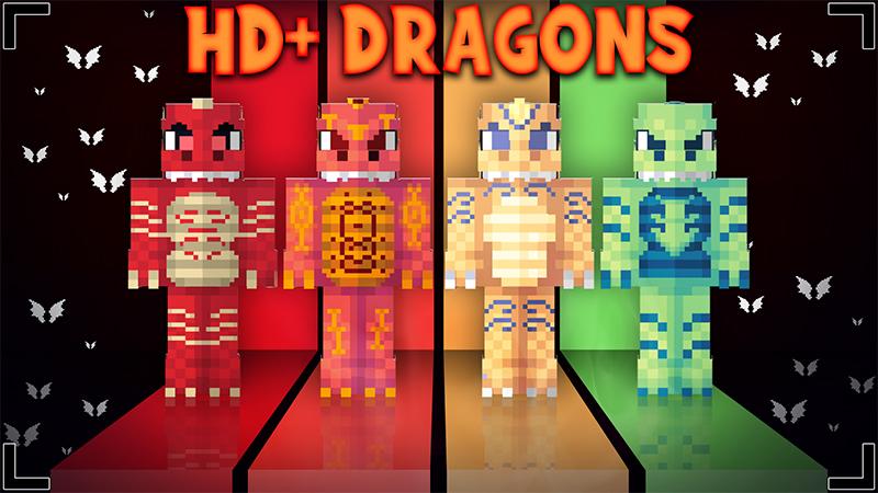 HD+ Dragons by Glowfischdesigns | CHUNK - Minecraft Bedrock Marketplace ...