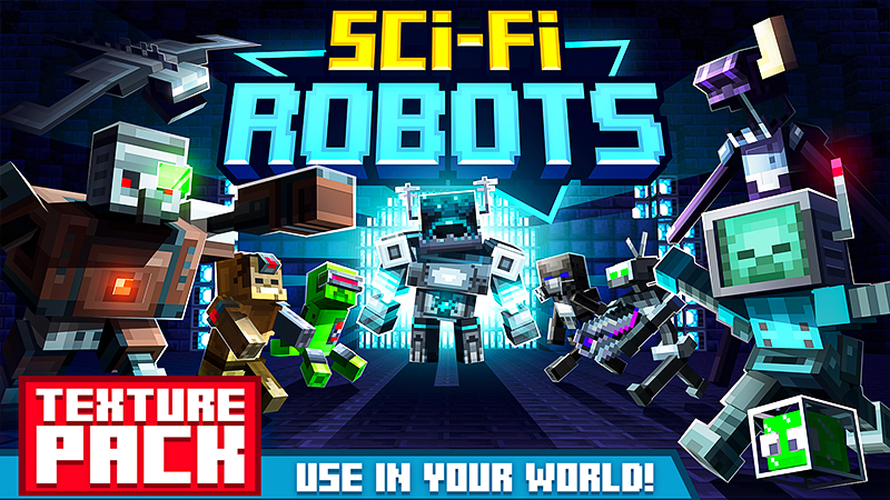 SCI-FI Robots by Heropixel Games | CHUNK - Minecraft Bedrock Marketplace Explorer