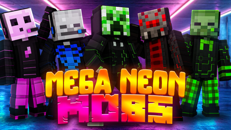 MEGA NEON MOBS by Hielke Maps | CHUNK - Minecraft Bedrock Marketplace ...