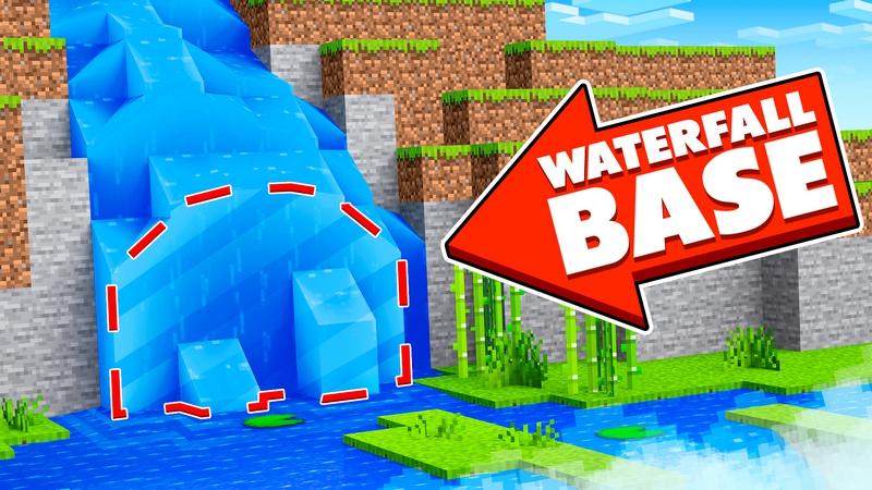 Secret Waterfall Base by Honeyfrost | CHUNK - Minecraft Bedrock ...