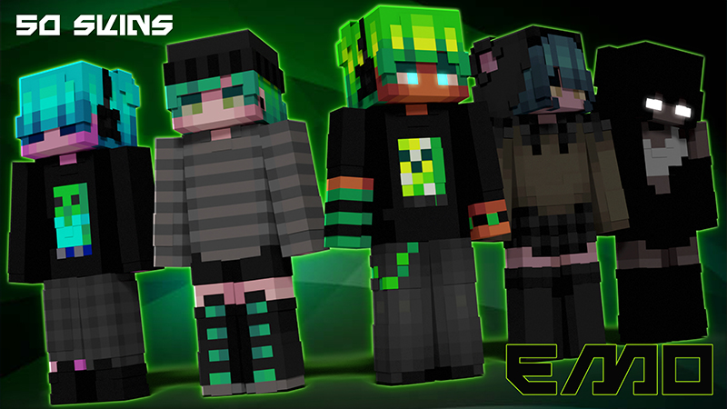 Emo 50 Skins by Hourglass Studios | CHUNK - Minecraft Bedrock Marketplace Explorer
