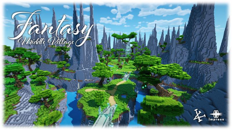 Fantasy Middle Village by Impress | CHUNK - Minecraft Bedrock ...