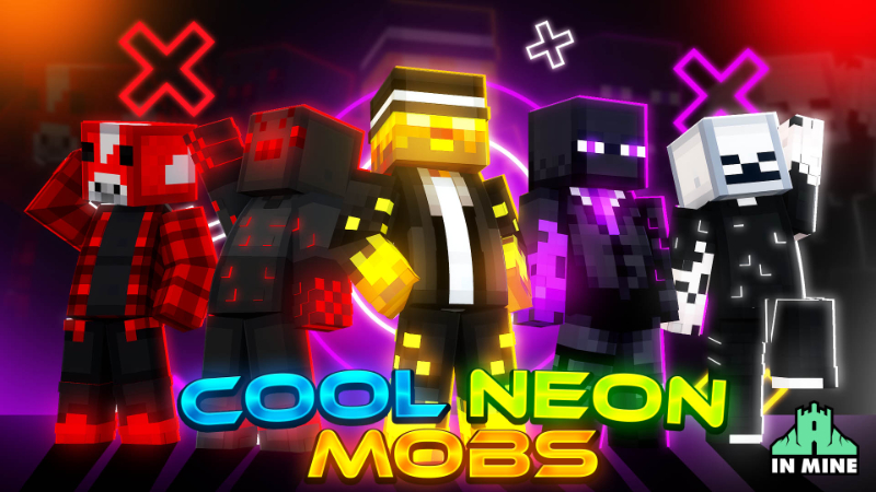 Cool Neon Mobs by In Mine | CHUNK - Minecraft Bedrock Marketplace Explorer