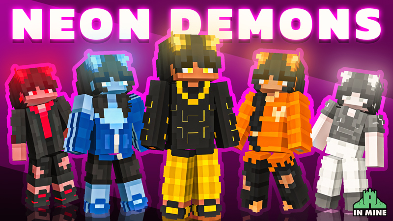 Neon Demons by In Mine | CHUNK - Minecraft Bedrock Marketplace Explorer