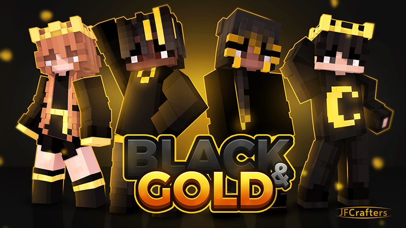 Black & Gold by JFCrafters | CHUNK - Minecraft Bedrock Marketplace Explorer