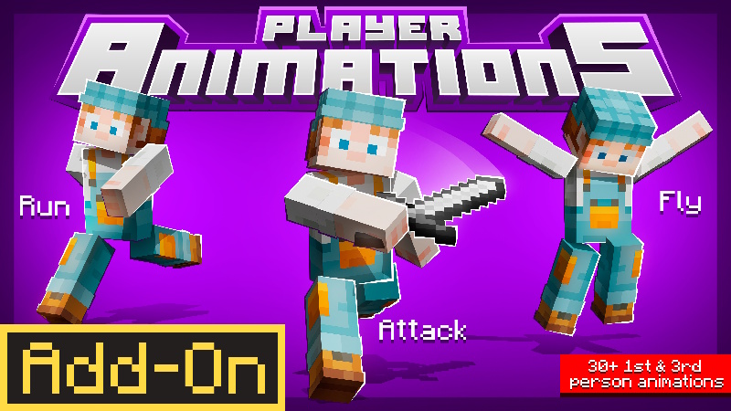 Player Animations Add-On by Kreatik Studios | CHUNK - Minecraft Bedrock Marketplace Explorer