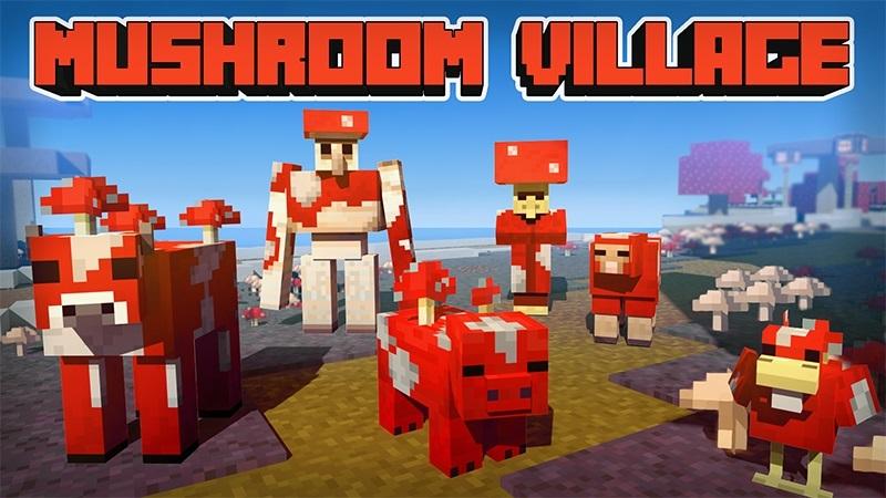 Mushroom Village by Lifeboat | CHUNK - Minecraft Bedrock Marketplace Explorer
