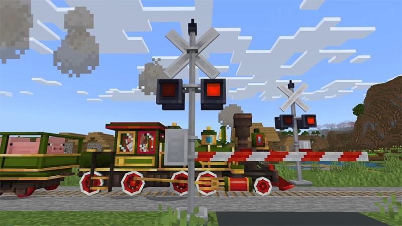 Trains Add-On by Lifeboat | CHUNK - Minecraft Bedrock Marketplace Explorer