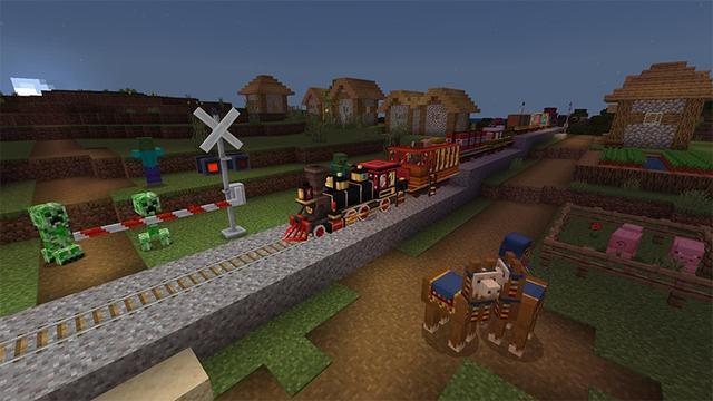 Trains Add-On by Lifeboat | CHUNK - Minecraft Bedrock Marketplace Explorer
