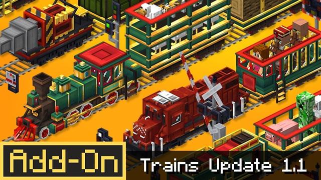 Trains Add-On by Lifeboat | CHUNK - Minecraft Bedrock Marketplace Explorer