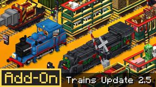 Trains Add-On by Lifeboat | CHUNK - Minecraft Bedrock Marketplace Explorer