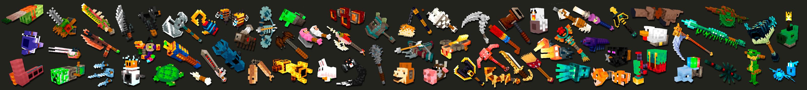 Mob Weapons by Logdotzip | CHUNK - Minecraft Bedrock Marketplace Explorer