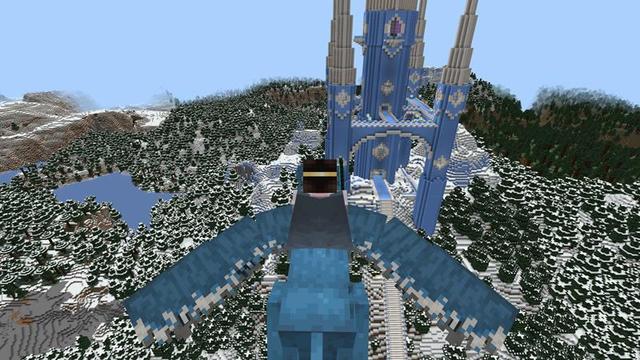 Mega Ice Castle Base by Magefall | CHUNK - Minecraft Bedrock ...