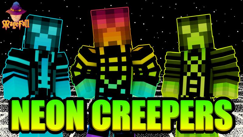 Neon Creepers by Magefall | CHUNK - Minecraft Bedrock Marketplace Explorer