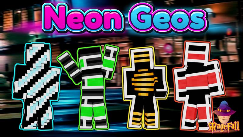 Neon Geos by Magefall | CHUNK - Minecraft Bedrock Marketplace Explorer