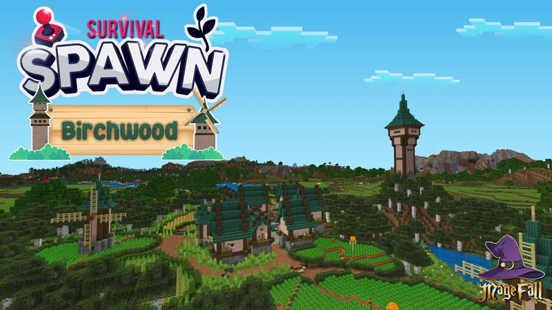 Survival Spawn: Birchwood by Magefall | Chunk - Minecraft Bedrock Marketplace Explorer