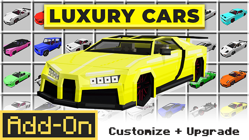 Luxury Cars Add-On by Mob Pie | CHUNK - Minecraft Bedrock Marketplace ...
