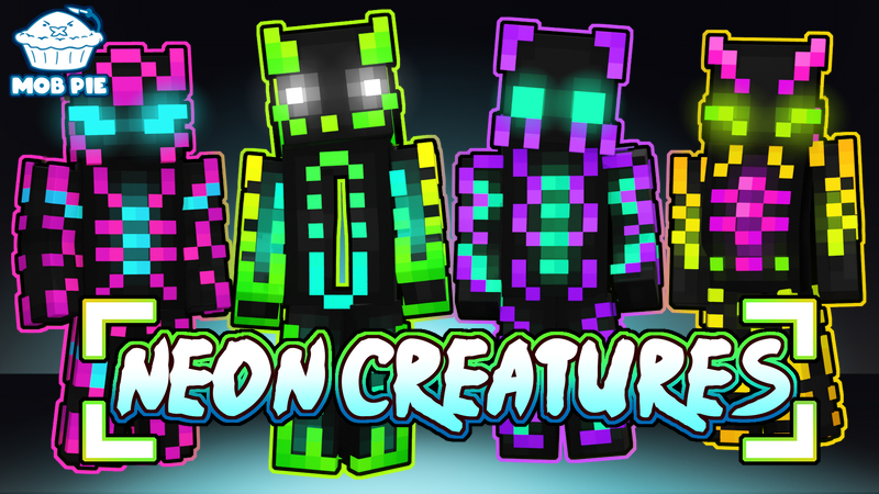 Neon Creatures by Mob Pie | CHUNK - Minecraft Bedrock Marketplace Explorer