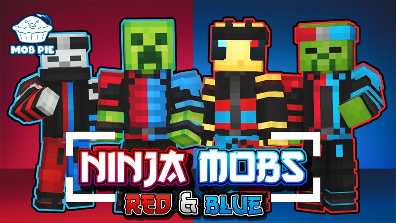 Ninja Mobs: Red & Blue by Mob Pie | CHUNK - Minecraft Bedrock Marketplace Explorer