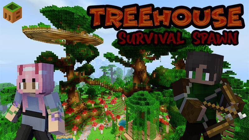 Treehouse Survival Spawn by MobBlocks | CHUNK - Minecraft Bedrock Marketplace Explorer