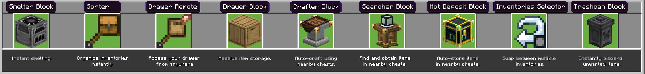 Inventory Utilities (Upgraded) by Mythicus | CHUNK - Minecraft Bedrock ...