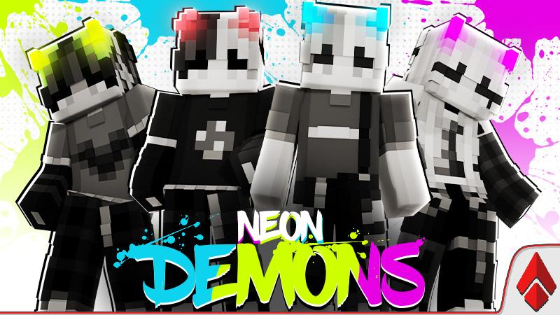 Neon Demons by Netherfly | CHUNK - Minecraft Bedrock Marketplace Explorer