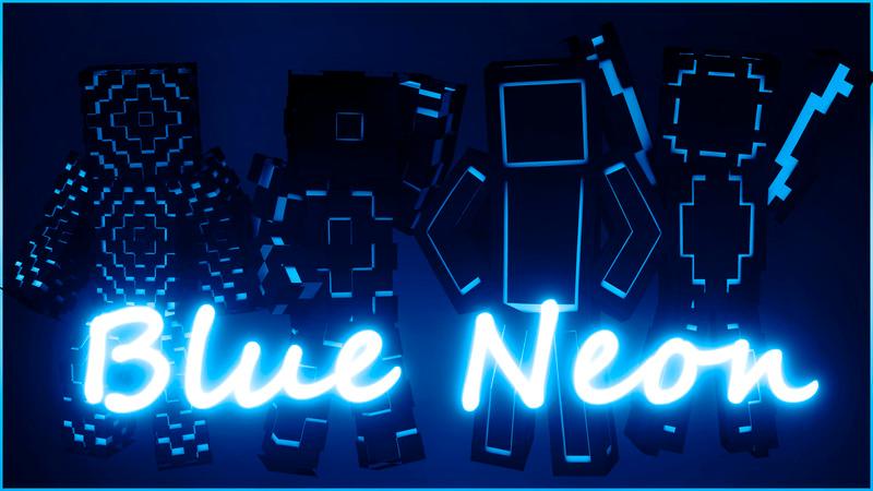 Blue Neon by Netherpixel | CHUNK - Minecraft Bedrock Marketplace Explorer